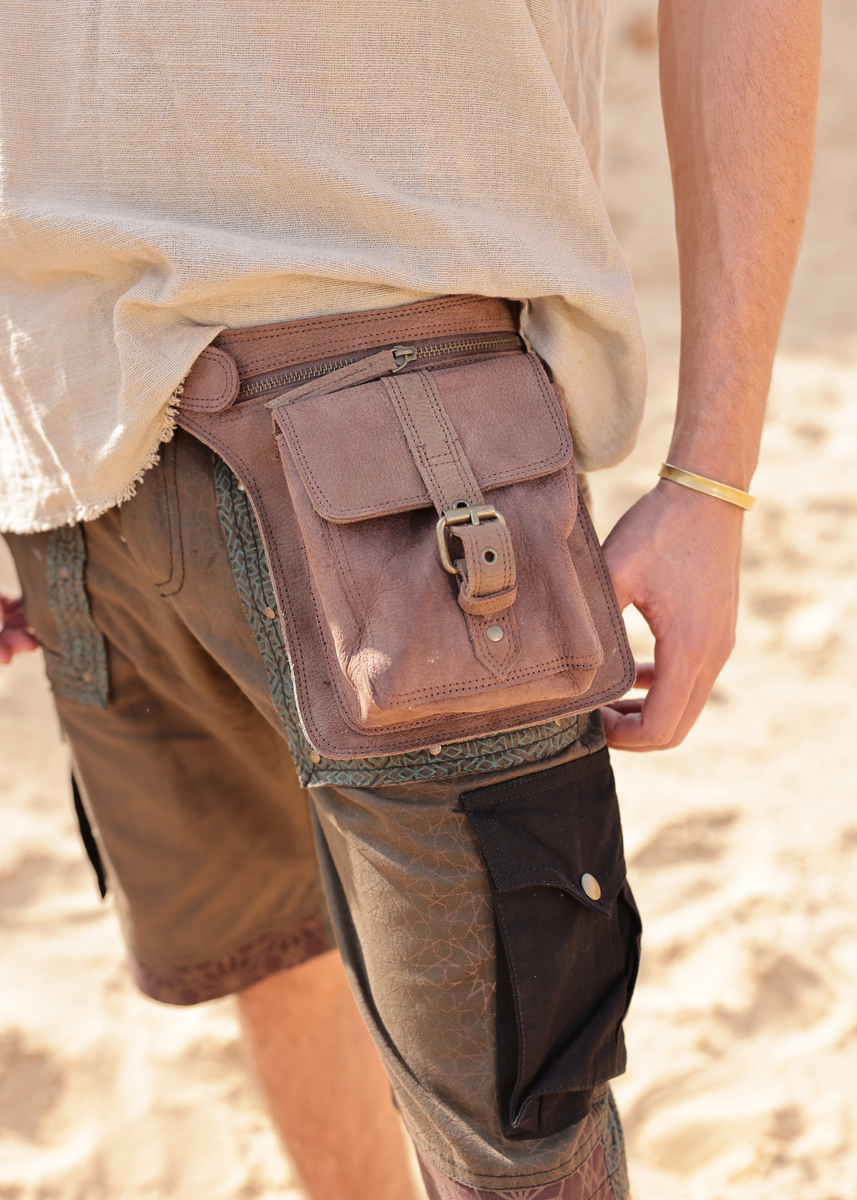 Egyptian Genuine Leather Locket Hip Bag - Old Rose - Wholesale – ARYA ...