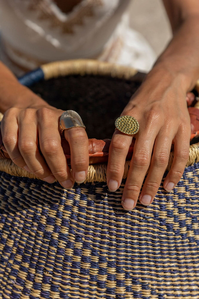 Tribal Moon Ring - Brass – ARYA Clothing