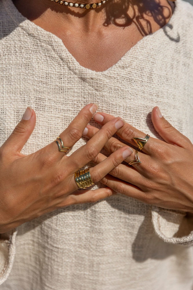 Twins Ring - Brass – ARYA Clothing